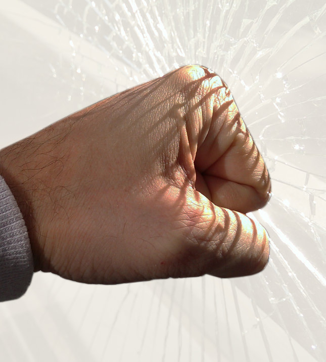 Privacy and splinter protection film 125 µm, white matt